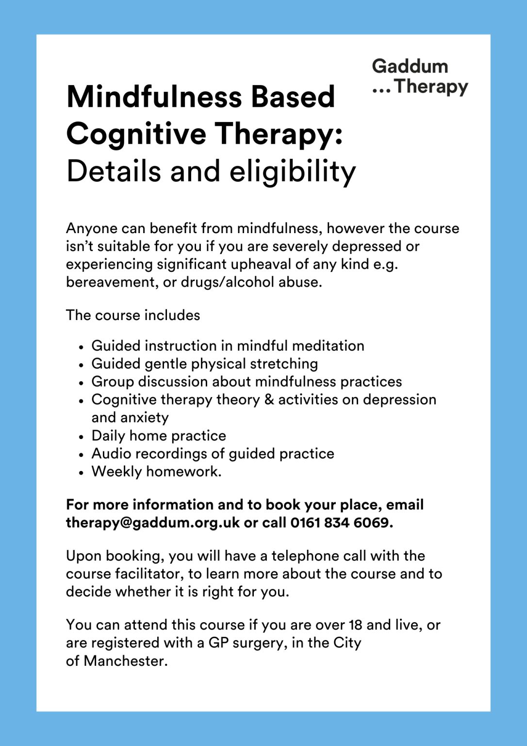 NHS Talking Therapies - Gaddum