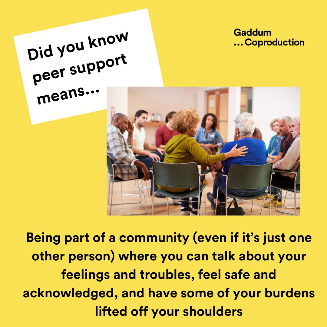 What is peer support? - Gaddum